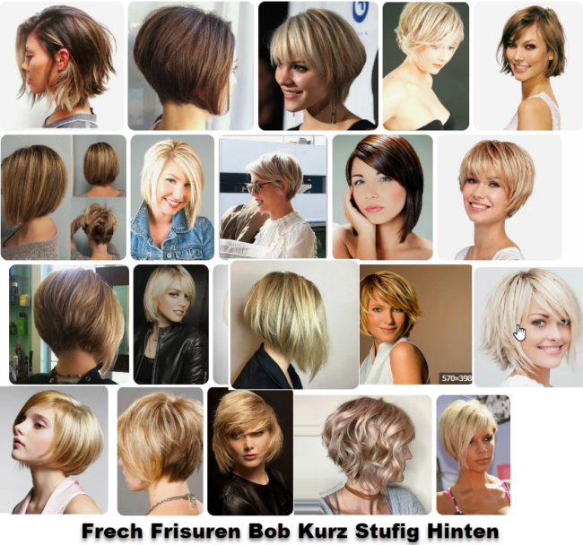 Frech Frisuren Bob Kurz Stufig Hinten 2023 *Verändere Deinen Look ...