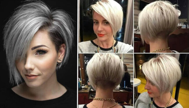 Frech Asymmetrische Kurzhaarfrisuren