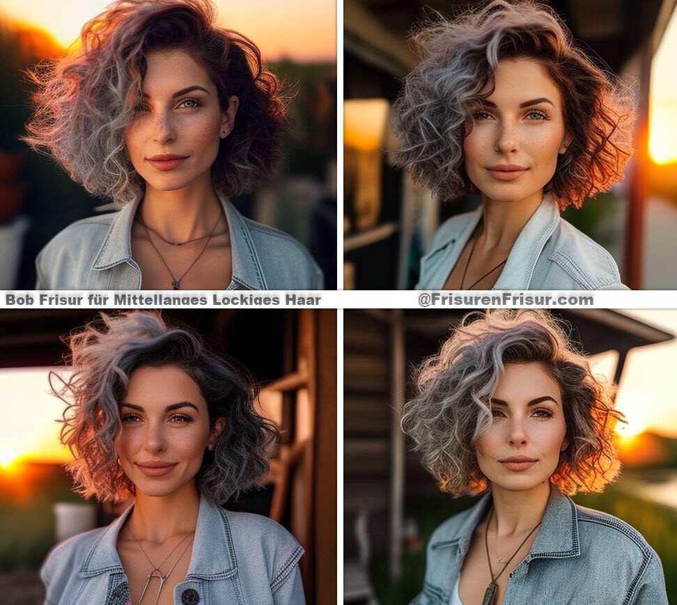 Mittellang Bob Frisur mit Locken und Lockiges Haar *Tipps & Tricks* – Frisuren