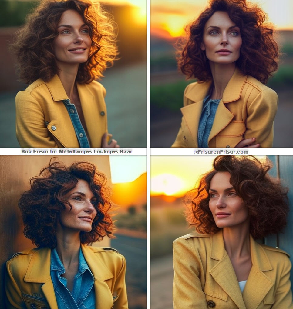 Mittellang Bob Frisur mit Locken und Lockiges Haar *Tipps & Tricks* – Frisuren