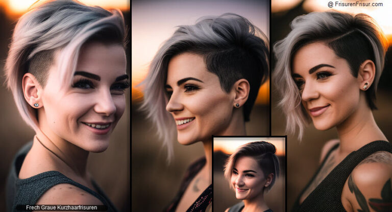 Frech Graue Kurzhaarfrisuren *Der Neue Trend – Neues Aussehen* – Frisuren