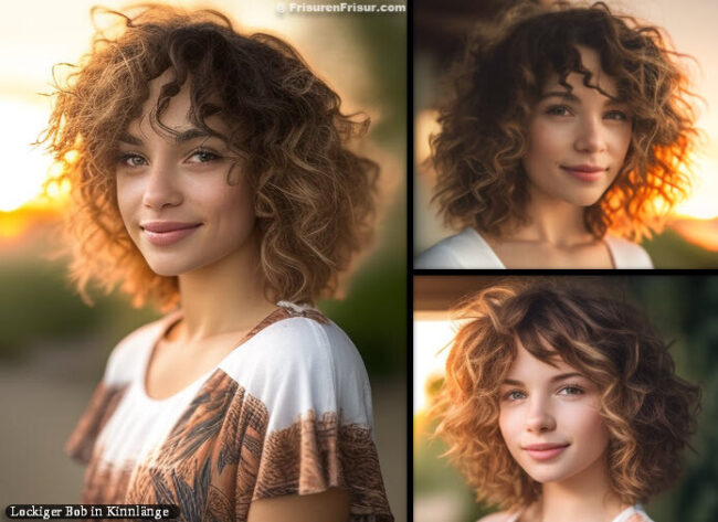 Lockiger Bob in Kinnlänge *Warum Er Zu Jeder Gesichtsform Passt* – Frisuren