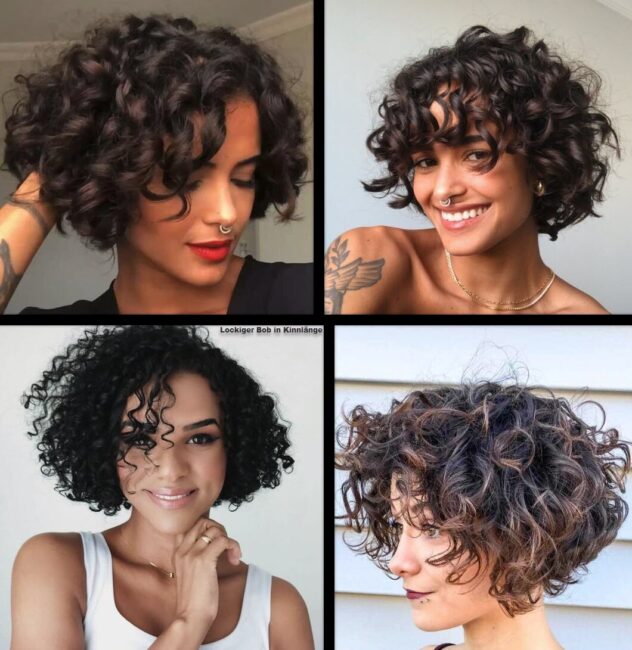 Lockiger Bob in Kinnlänge *Warum Er Zu Jeder Gesichtsform Passt* – Frisuren