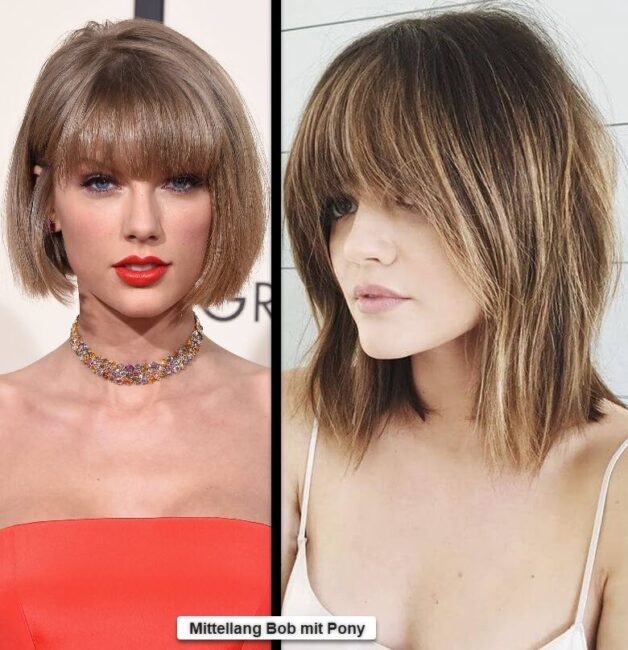 Mittellang Bob mit Pony | *Der Trend für Moderne Frauen!* – Frisuren