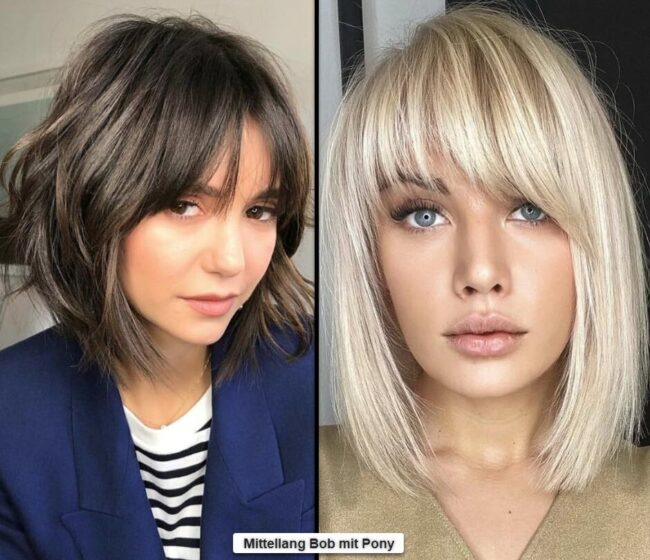 Mittellang Bob mit Pony | *Der Trend für Moderne Frauen!* – Frisuren
