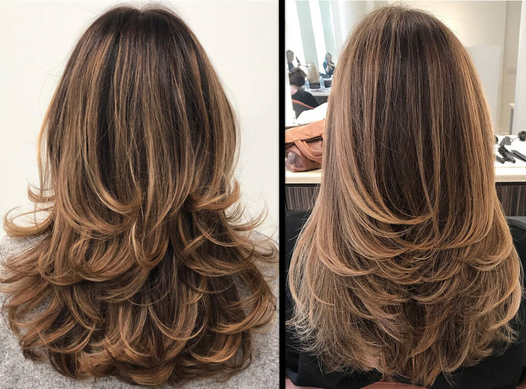 Stufenschnitt Lange Haare Glatt *Anleitung für zu Hause* Vorher-Nacher ...