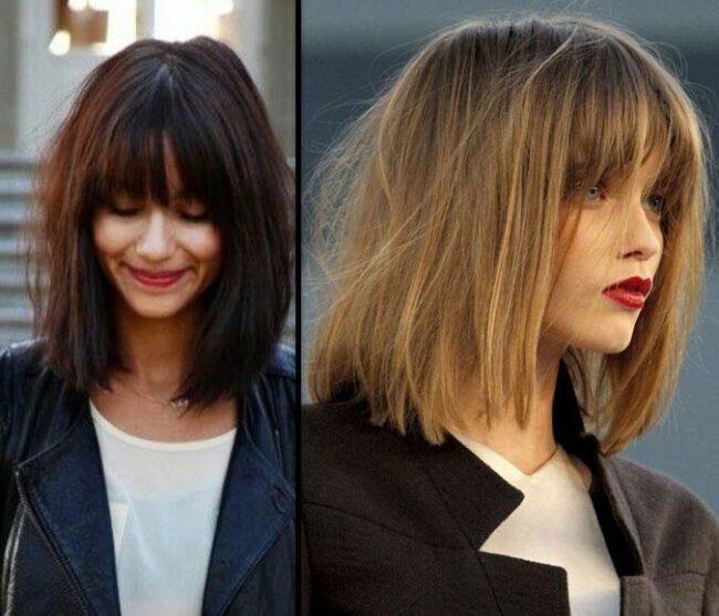 Gestufter Long Bob mit Schrägem Pony *Ein unverzichtbarer Trend ...