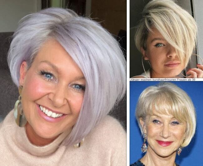 Jünger Machen Kurzhaarfrisuren Frauen ab 50 | *Frischen Look Tipps ...