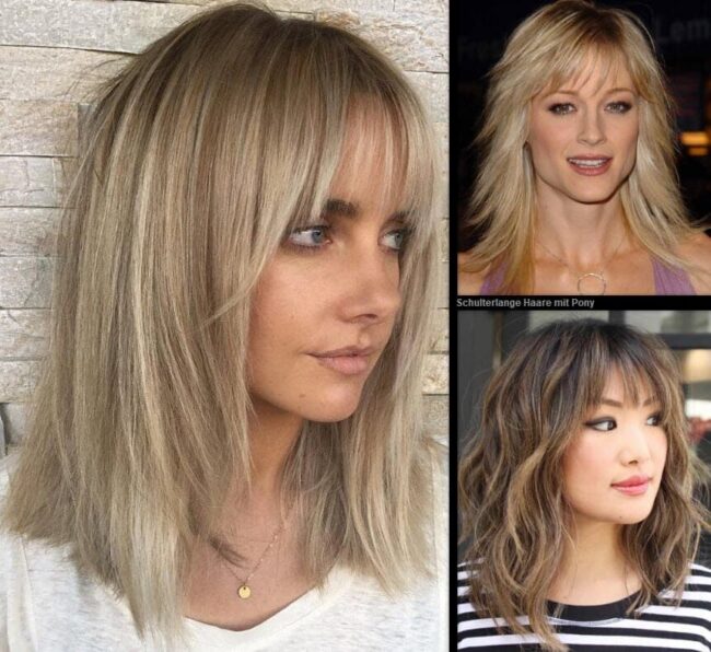 Schulterlange Haare mit Pony | **Ihr Weg zum Traumlook** – Frisuren