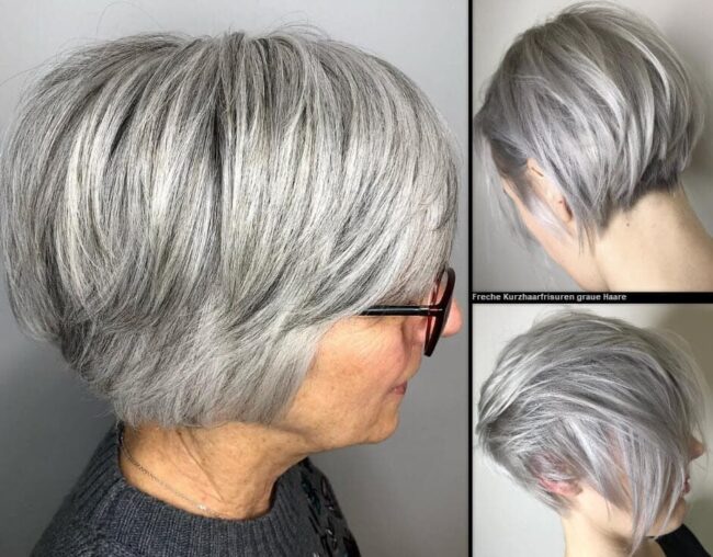 Freche Kurzhaarfrisuren Graue Haare ️ Verblüffende Stilgeheimnisse ...