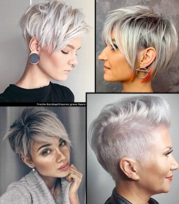 Freche Kurzhaarfrisuren Graue Haare ️ Verblüffende Stilgeheimnisse ...