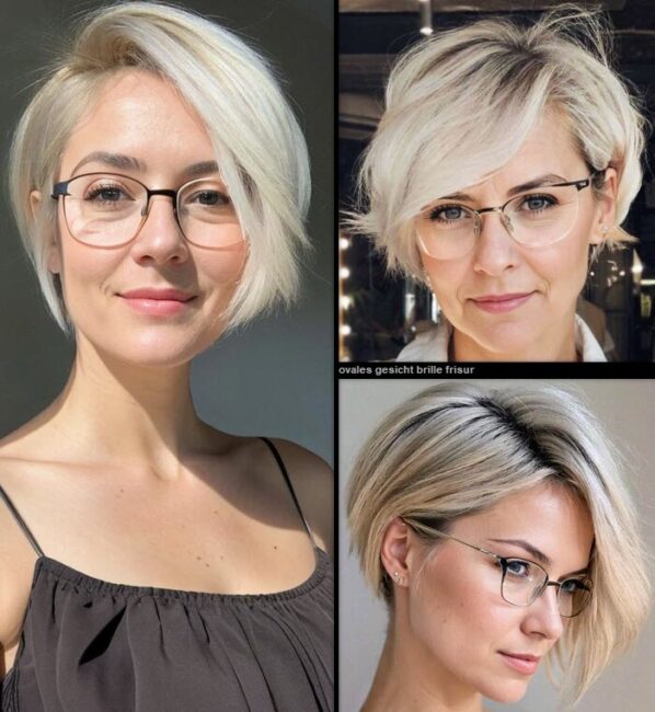 Kurzhaarfrisuren Ovales Gesicht Mit Brille