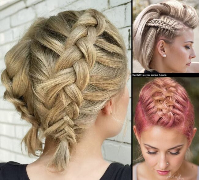 Wunderschne Flechtfrisur Kurze Dnne Haare Bild